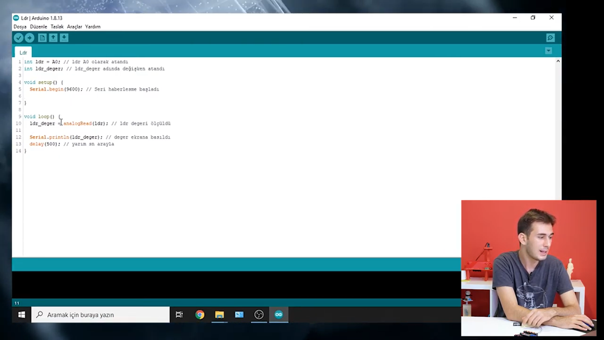 Pinoo ve Arduino Ide ile Işık Algılayıcı Sensör – Pinoo Robotics