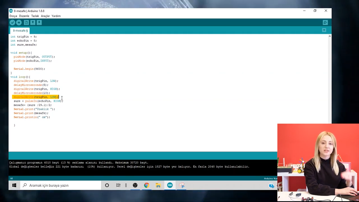 Arduino Ide'de Pinoo Mesafe Sensörü – Pinoo Robotics