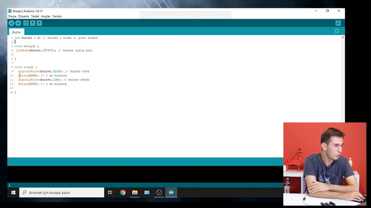 Pinoo ve Arduino Ide ile Buzzer Modülü – Pinoo Robotics