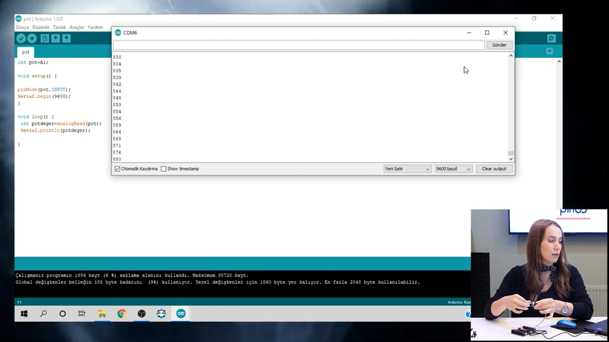 Arduino Ide'de Pinoo Potansiyometre Modülü – Pinoo Robotics